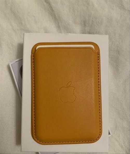 Apple magsafe leather wallet кошелек