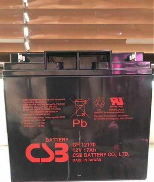Аккумулятор для ибп 12V 17Ah CSB GP 12170