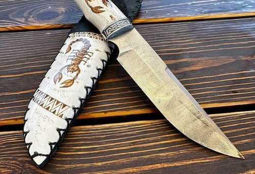 Авторский нож “Скорпион” из дамасской стали