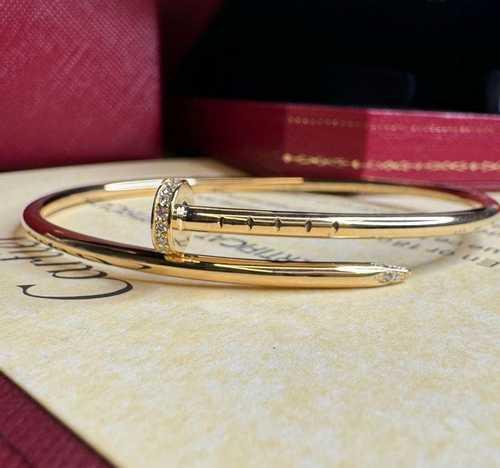 Золотой браслет cartier гоздь 750п.с бриллиантами