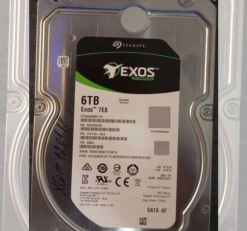 Жесткий диск 6Tb Seagate Exos 7E8