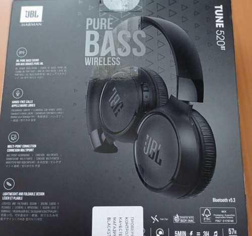 Беспроводные наушники jbl tune 520bt