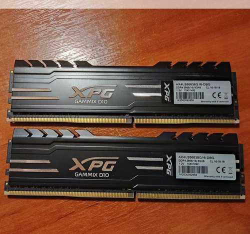 Оперативная память DDR4 2x8gb 2666 A-Data D10