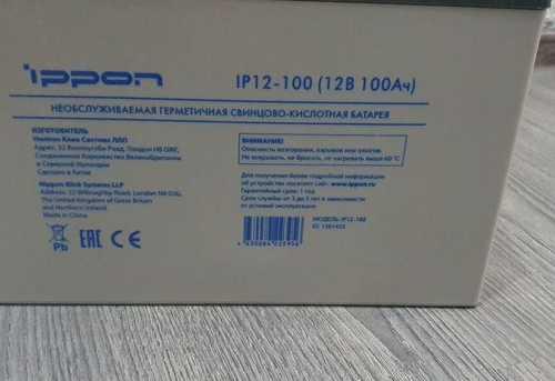 Аккумулятор тяговый ippon ip12-100 (12в 100Ач)