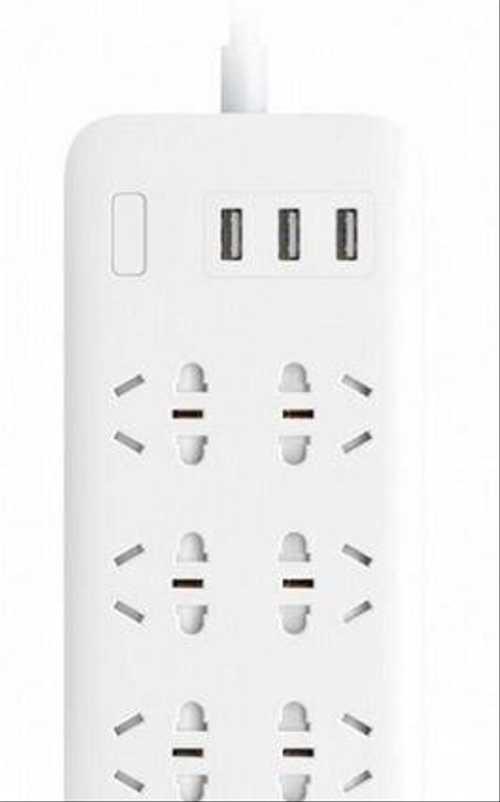 Удлинитель Xiaomi Mi Power Strip Sockets 6 USB 3