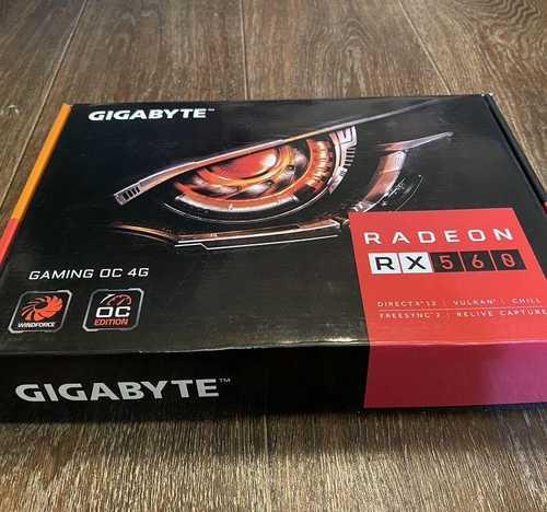 Видеокарта Gigabyte radeon rx 560 4gb