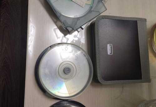 DVD-RW диски 17 шт+CD-Rдиски 9 шт+чехол для дисков