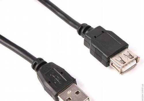 Удлинитель кабеля USB 2.0 (1.8м.) экран, ф. кольцо