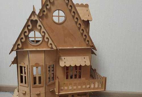 Большой кукольный домик деревянный