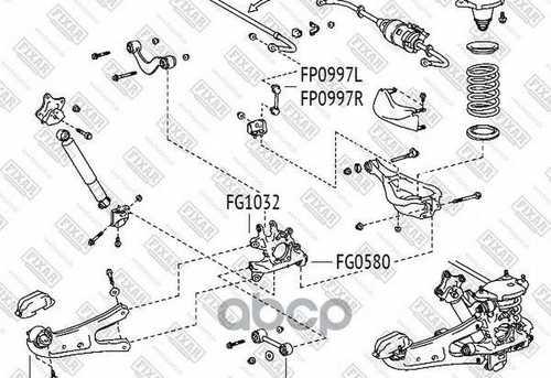 Сайлентблок задней цапфы lexus RX 08-toyota Hi