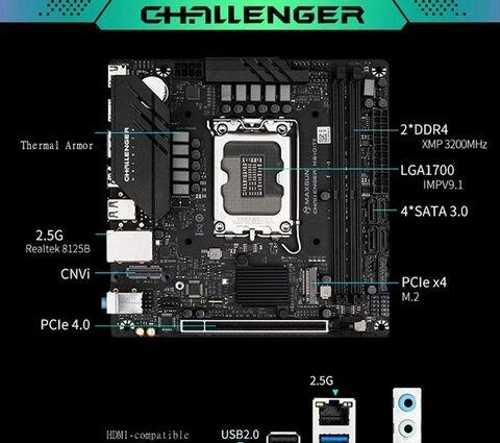 Материнская плата Maxsun MS-Chalenger H610 ITX