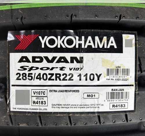 Yokohama Advan Sport V107C 285/40 R22 110Y