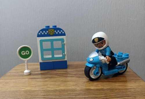 Конструктор Lego duplo полицейский на мотоцикле