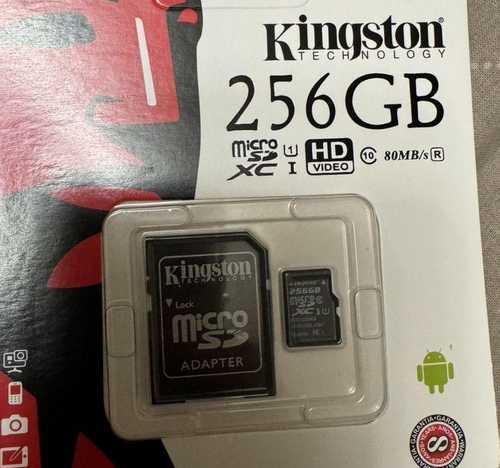 Kingston карта памяти microsd 256гб