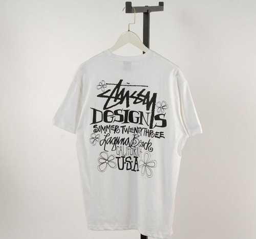 Футболка stussy laguna beach белая