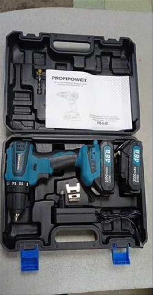 Шуруповерт аккумуляторный Profipower mkbl 18V 2,0