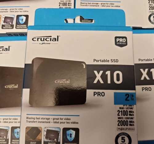 2TB Crucial X10 Pro Внешний SSD (Новые, 2100MB/s)