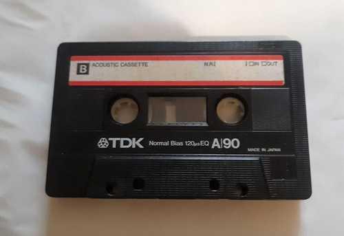 Аудиокассета TDK a90 б. У. С записью