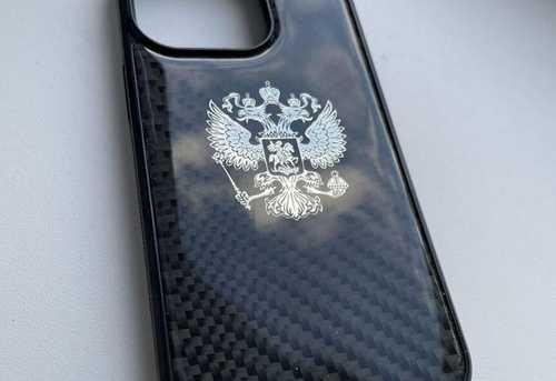 Чехол на iPhone 13 pro герб Росии