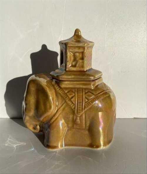 Чайница слон винтаж керамика
