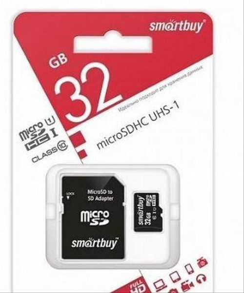 Smart Buy micro sdhc 32GB Class10 UHS-I (с адаптер