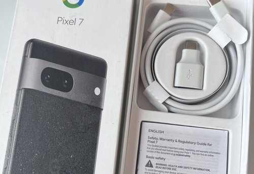 Коробка pixel 7 с кабелем