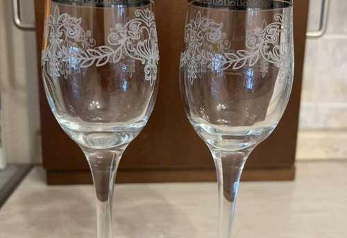 Новые бокалы шампанское Греческий узор, Новый год