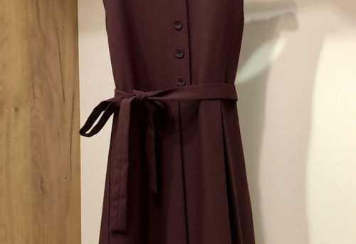 Бордовая форма. Платье-сарафан школьный. 146 см