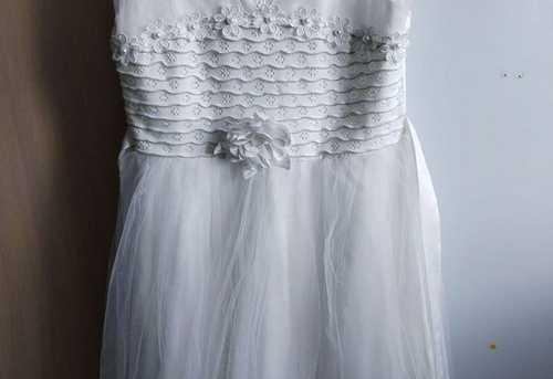 Платье для девочки 10 лет нарядное белое