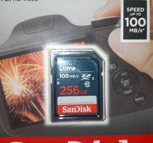 Карта памяти на 256 гб SanDisk ultra sdxc uhs-i