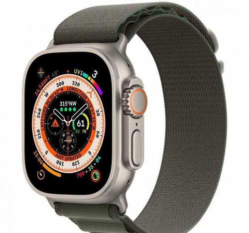 Watch Ultra 49mm Titanium Case Green Alpine Loop