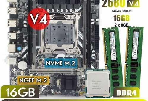 Игровой комплект X99+Xeon 2680v4+16gb DDR4