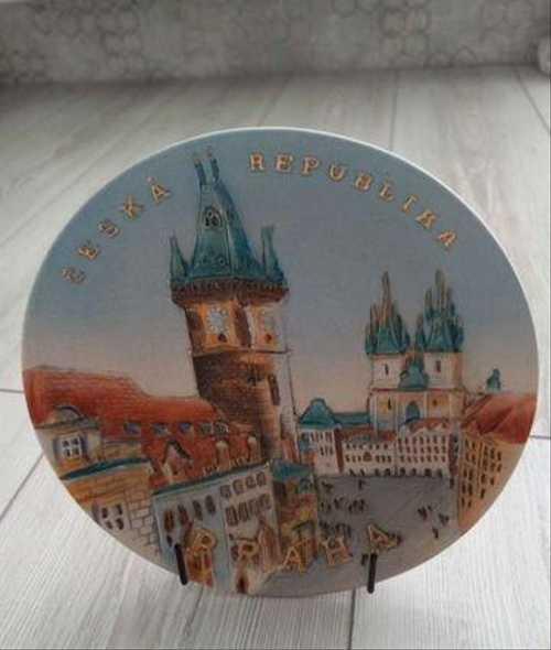 Настенная тарелка керамика декоративная Прага 20см