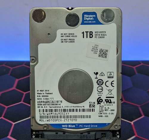 Жесткий диск 1Tb/2.5"/5400/WD/WD10spzx