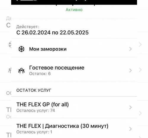 Абонемент в фитнес клуб THE flex