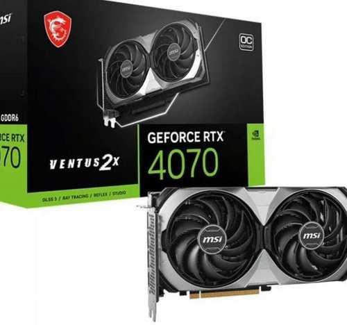 MSI Видеокарта GeForce RTX 4070 ventus 2X E1 OC 12