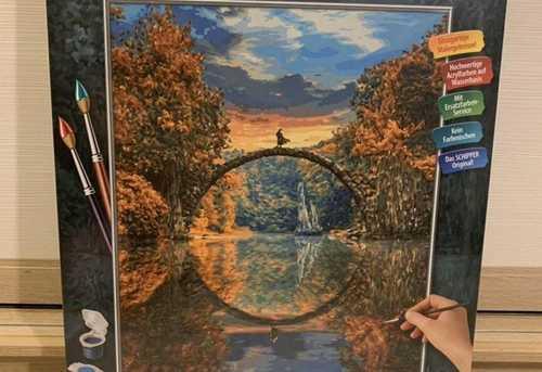 Картина пн - Мост дьявола на озере - Schipper