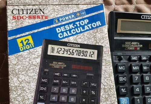 Новый калькулятор Citizen SDC-888Tu 12-разрядный