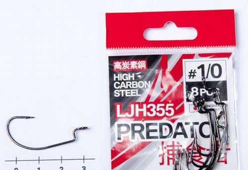 Крючки офсетные predator #1/0 8шт. LJH355 "Lucky J