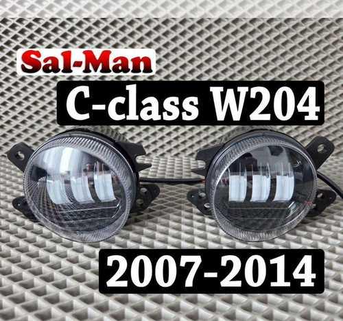 Противотуманные фары Mercedes C-class W204 2007-2014 LED птф Sal-Man