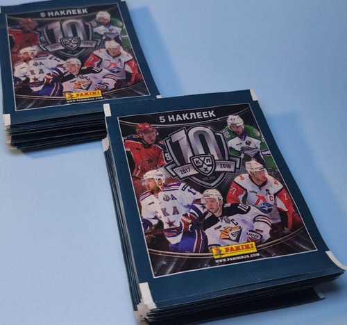 15 пакетиков panini кхл 2017-2018, 75 наклеек