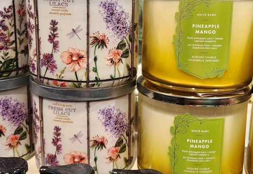 Bath body works свечи (сирень, манго)