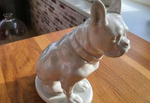 Собака фарфоровая статуэтка фигурка лфз СССР