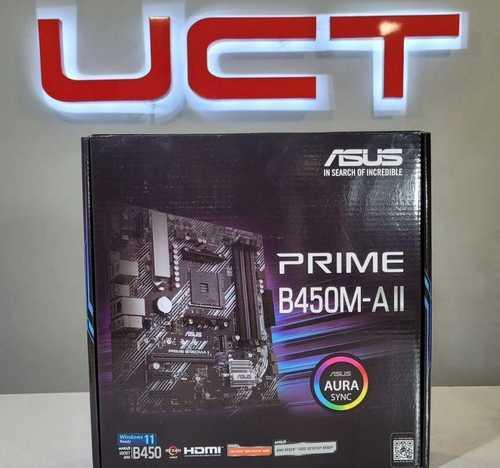 Материнская плата asus prime B450M-A II (Новый)