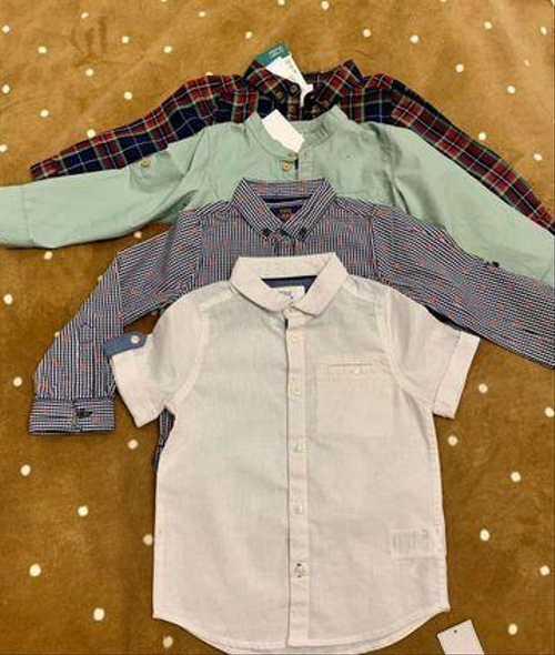 Новая рубашка H&M, Mothercare,86,92,104Рубашка