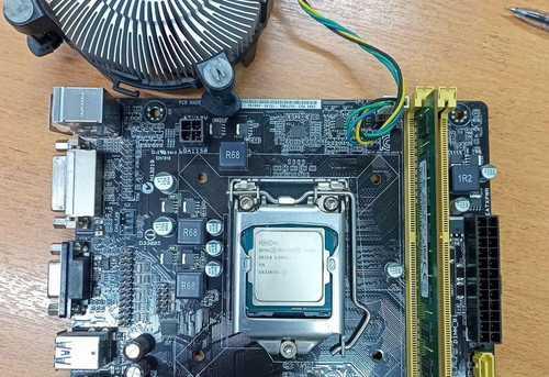 Связка Asus H81M-R+intel g3260+4 Гб озу+Кулер