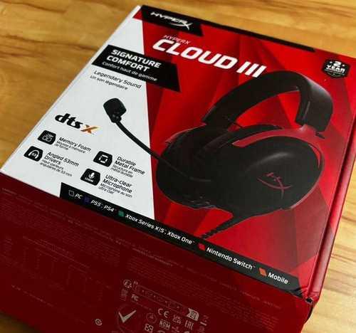 Игровые наушники с микрофоном hyperx cloud 3