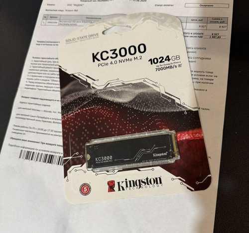 Ssd новый 1tb Kingston KC3000