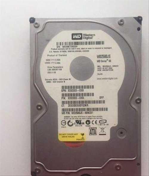 Жесткий диск Wd2500js 250GB