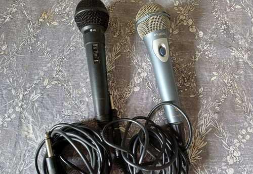 Микрофоны LG GS-35 и Philips SBC MD150 для караоке
